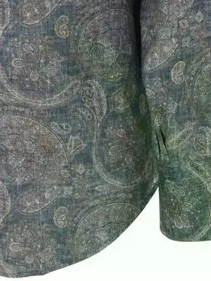 Brunello Cucinelli Paisley-pattern Linen Shirt