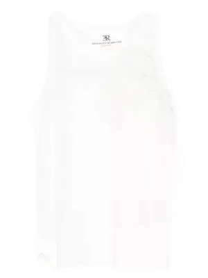 Ermanno Scervino Lace-embellished Tank Top - White