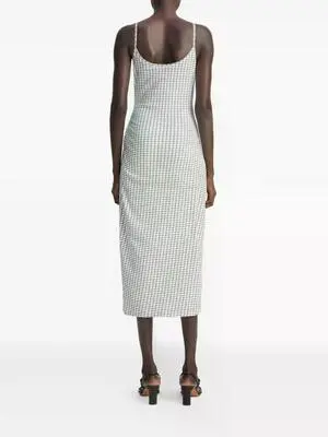 Vince Checked Side-ruched Dress