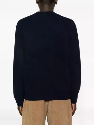 A.p.c. Logo-detail Crew-neck Sweater - Blue