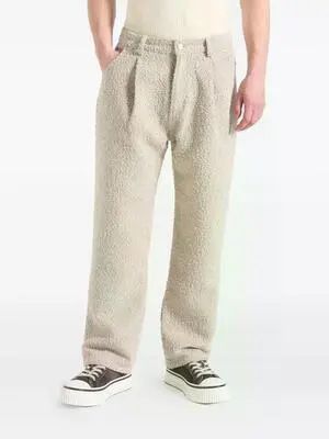 Manière De Voir Arnault Pleated Tapered Leg Jeans - Neutrals