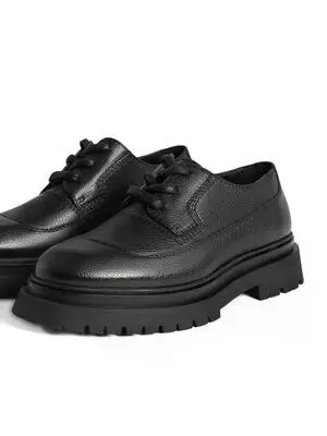 Manière De Voir Rennes Pebbled-leather Derby Shoes