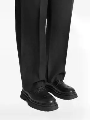 Manière De Voir Rennes Pebbled-leather Derby Shoes