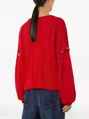 Sportmax V-neck Button-detail Sweater