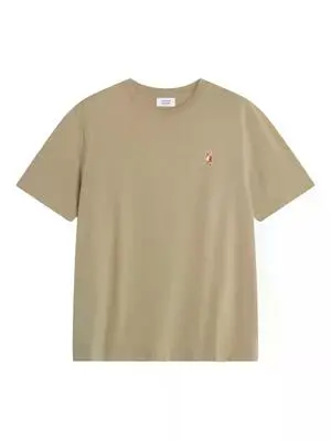 Maison Kitsuné Fox-embroidered Cotton T-shirt