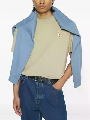 Maison Kitsuné Fox-embroidered Cotton T-shirt