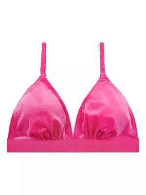 Love Stories Velvet Triangle Bra - Pink