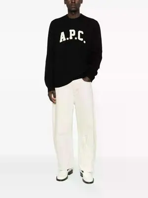 A.p.c. Logo-detail Crew-neck Sweater
