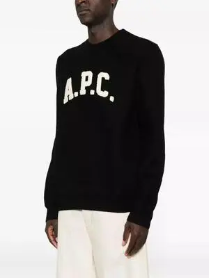 A.p.c. Logo-detail Crew-neck Sweater