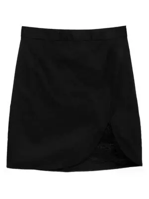 BLAKLACE Floral-lace Skirt - Black