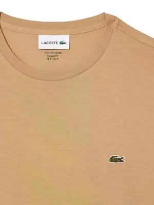 Lacoste Logo-patch Cotton T-shirt - Neutrals