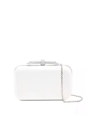 Mach & Mach Crystal-embellished Clutch Bag - White