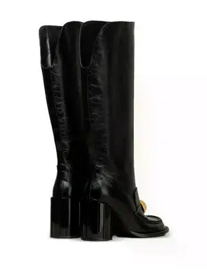 Ami 90mm Stud-embellished Leather Knee-high Boots