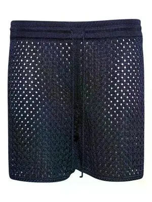 Calle Del Mar Open-knit Shorts - Blue