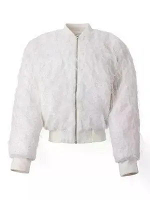 ALMAZ Sequin-embellished Fringed Bomber Jacket