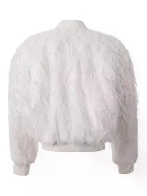 ALMAZ Sequin-embellished Fringed Bomber Jacket