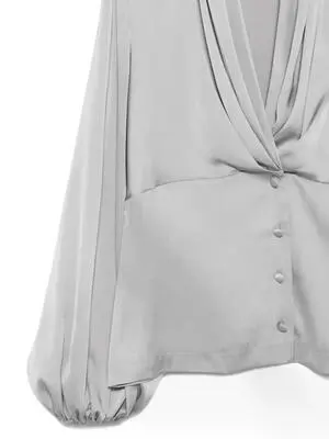 D.exterior Pleated Blouse - Grey