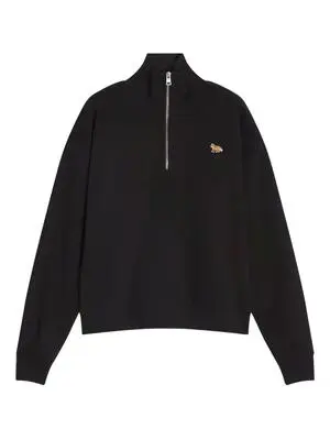 Maison Kitsune Half Zip Sweatshirts Hoodies For Women