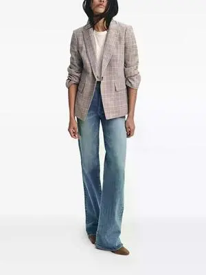 Veronica Beard Obie Dickey Plaid Blazer - Grey