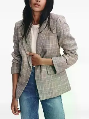Veronica Beard Obie Dickey Plaid Blazer - Grey