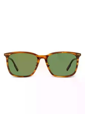 Zegna Rectangular Sunglasses - Brown