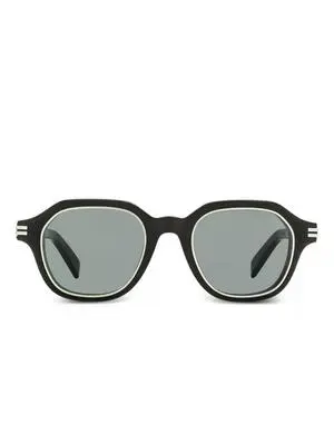 Zegna Geometric-frame Sunglasses - Black