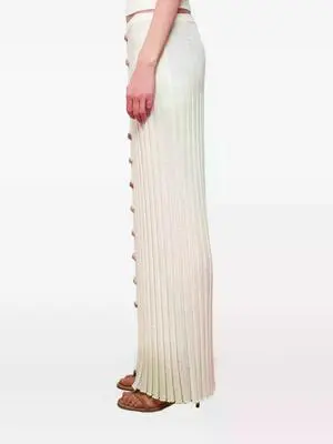 Christopher Esber Pleated Buttoned Maxi Skirt