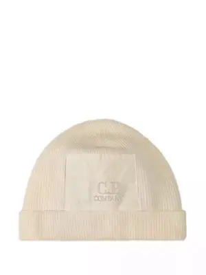 C.P. COMPANY Ribbed-wool Beanie Hat - Neutrals