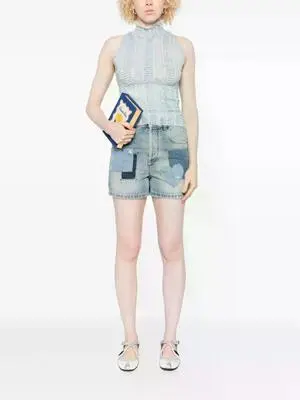 Moschino Patchwork Denim Short Shorts