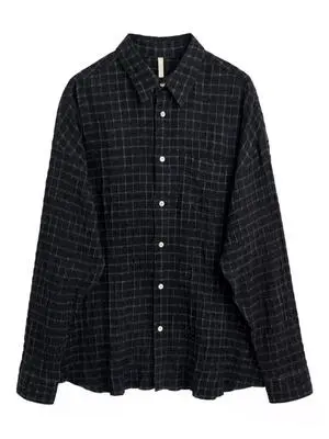SUNFLOWER Long-sleeve Grid-pattern Shirt