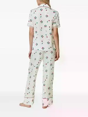 TWINSET Cherry-pattern Satin Pajama Bottoms
