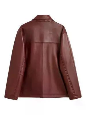 SUNFLOWER Snap-fastening Leather Jacket