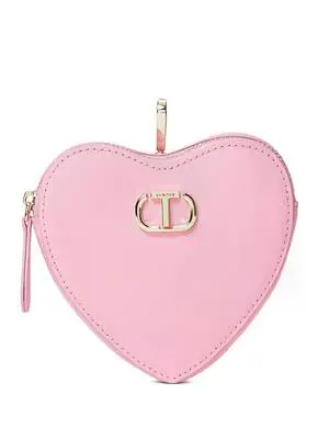 TWINSET Heart-shaped Zip-around Purse - Pink