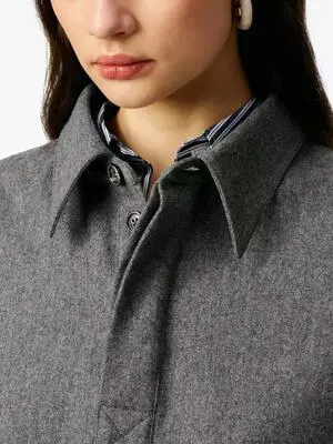 Ami Long-sleeved Wool Polo Shirt - 050 Grey