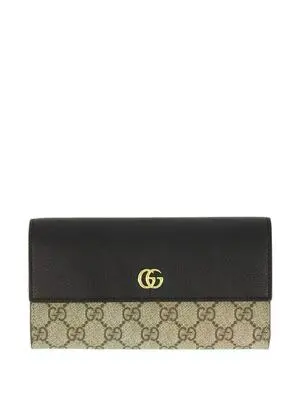 Gucci Logo Leather Wallet - Neutrals