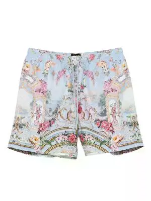 Camilla Floral-print Drawstring Shorts