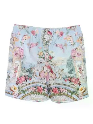 Camilla Floral-print Drawstring Shorts