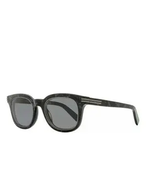 Zegna Rectangular-frame Sunglasses - Black