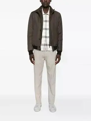 MOORER Button-fastening Ribbed-cuff Bomber Jacket