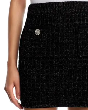 Aqua Button Detailed Sweater Skirt