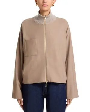 Fabiana Filippi Bi Stretch Wool Blend Reversible Jacket