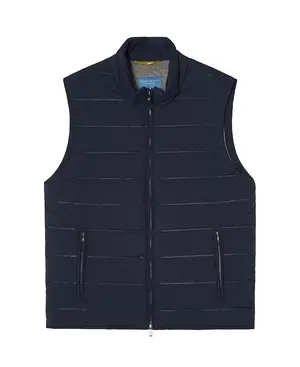 Robert Talbott Driver Quilted Vest - Navy