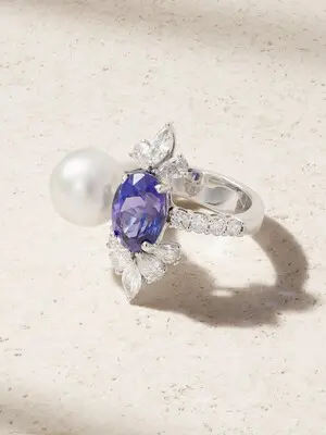 Yeprem 18-karat White Multi-stone Ring - Gold