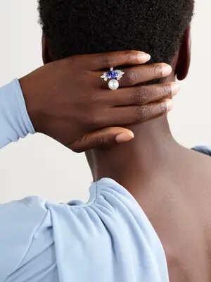 Yeprem 18-karat White Multi-stone Ring