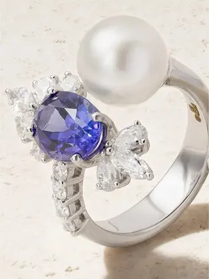Yeprem 18-karat White Multi-stone Ring