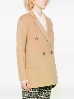 ERMANNO FIRENZE Cable-knit Double-breasted Jacket