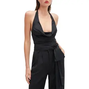 Bardot Francine Cowl Neck Halter Top