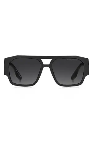 Marc Jacobs 55mm Navigator Sunglasses - Matte Black/dark Grey Sf