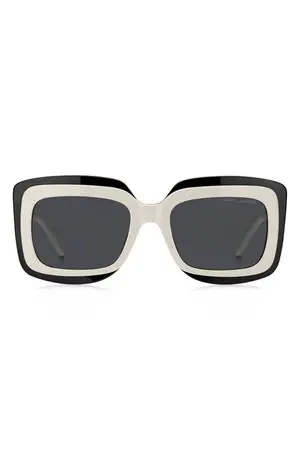 Marc Jacobs 54mm Rectangular Sunglasses - White Black/grey
