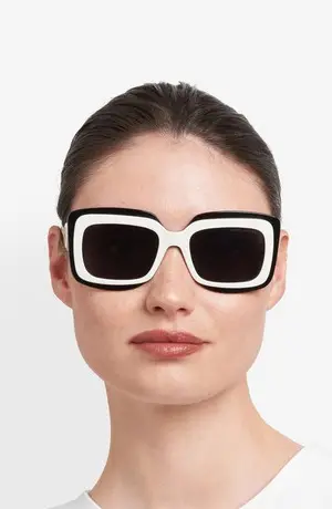 Marc Jacobs 54mm Rectangular Sunglasses - White Black/grey
